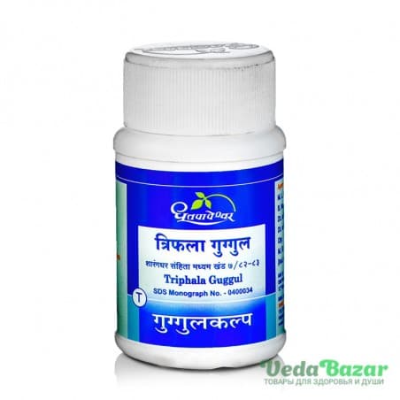 Купить Трифала Гуггул (Triphala Guggul), 60 таб, Дхутапапешвар ...